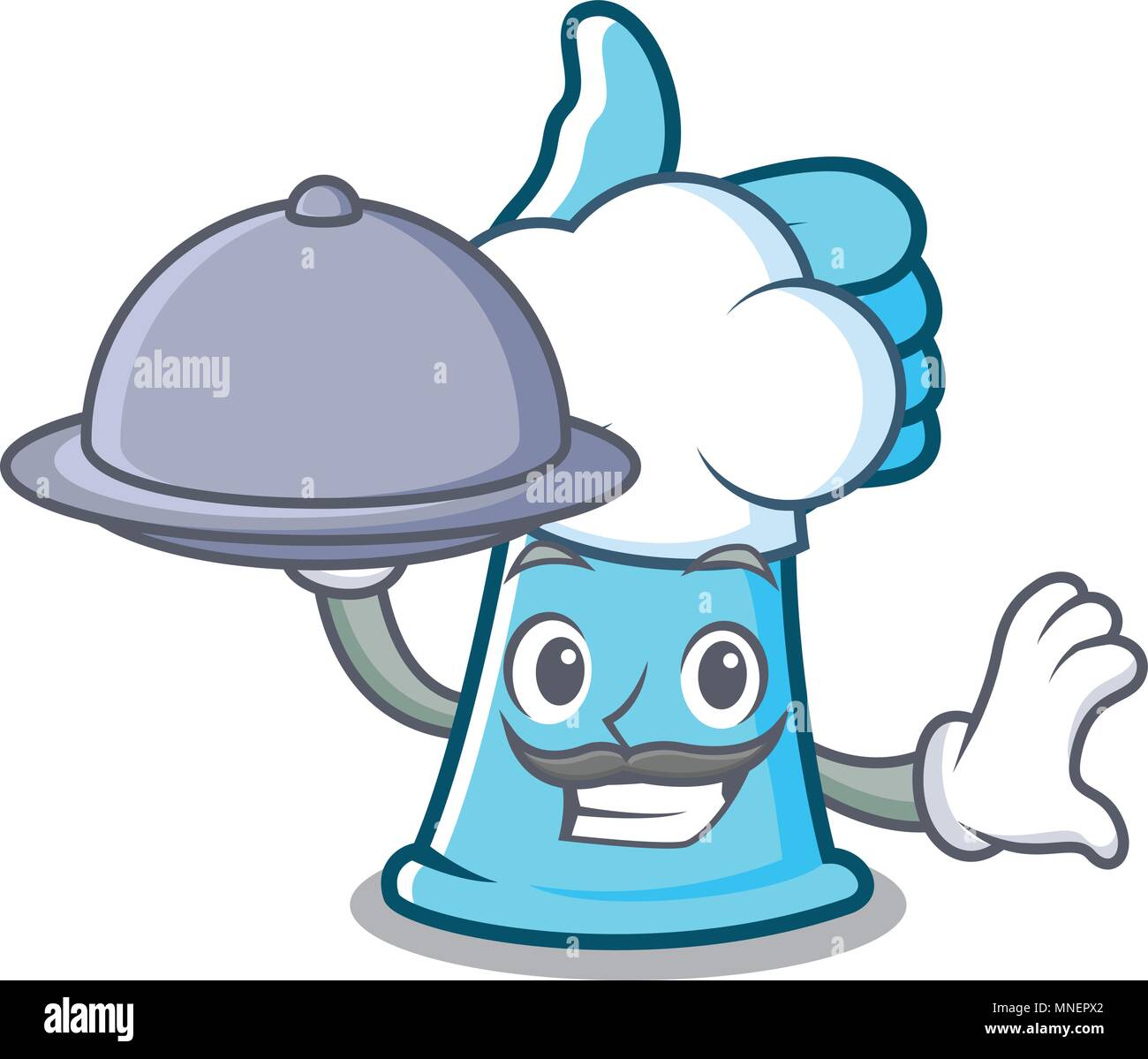 Chef with food rubber gloves mascot cartoon Stock Vector Image & Art ...