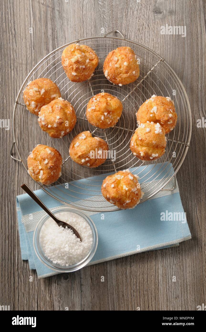 Sugar-coated chou buns Stock Photo - Alamy