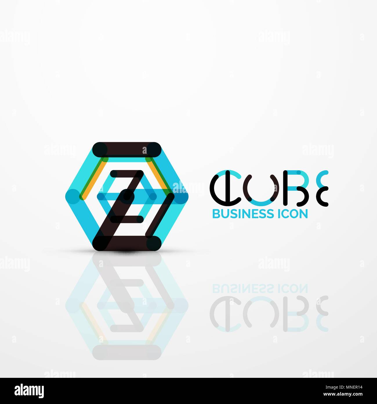 Cube idea concept logo, line. Cube idea concept logo, line design ...