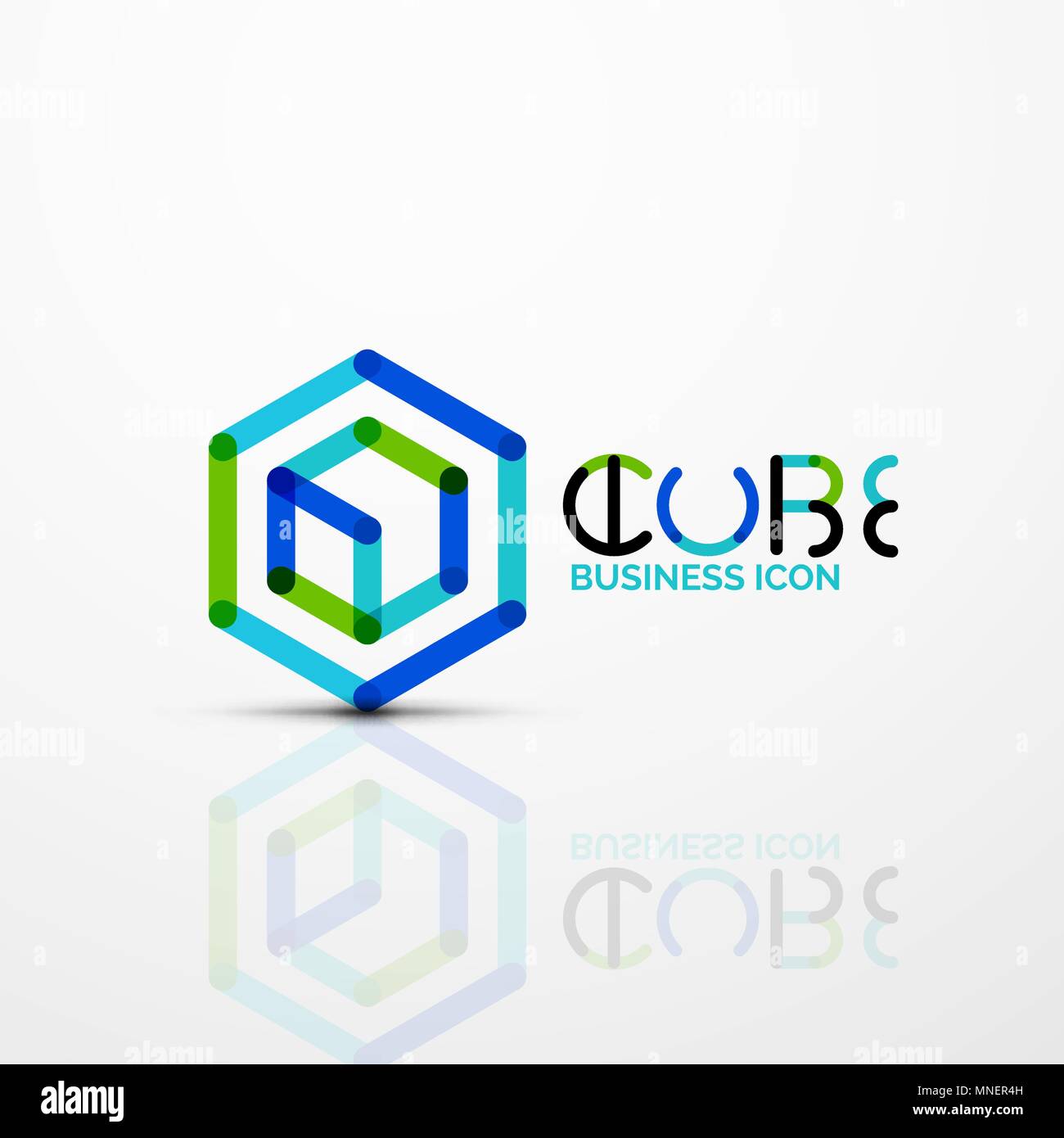 Cube idea concept logo, line. Cube idea concept logo, line design ...