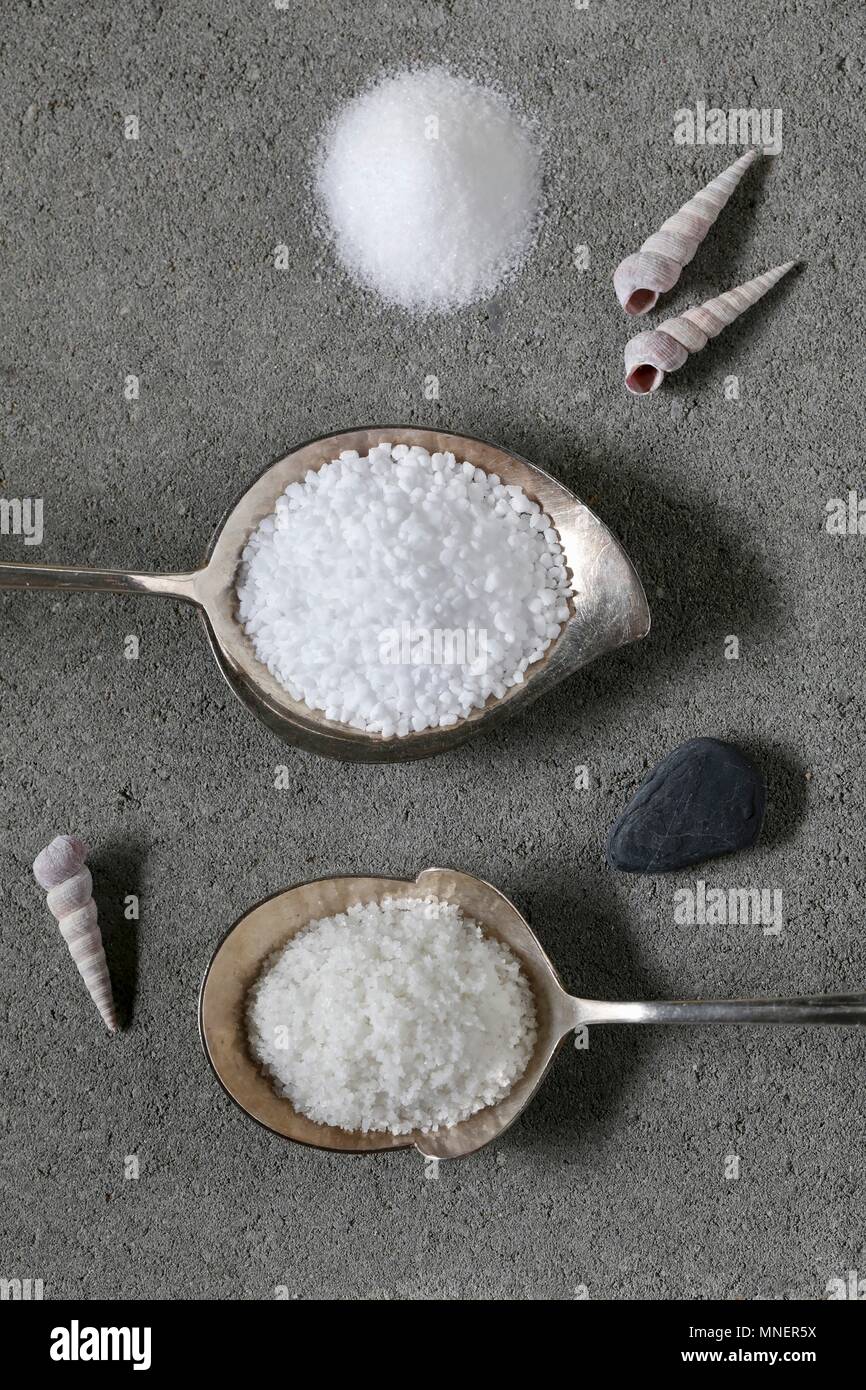 Types of salt hi-res stock photography and images - Alamy