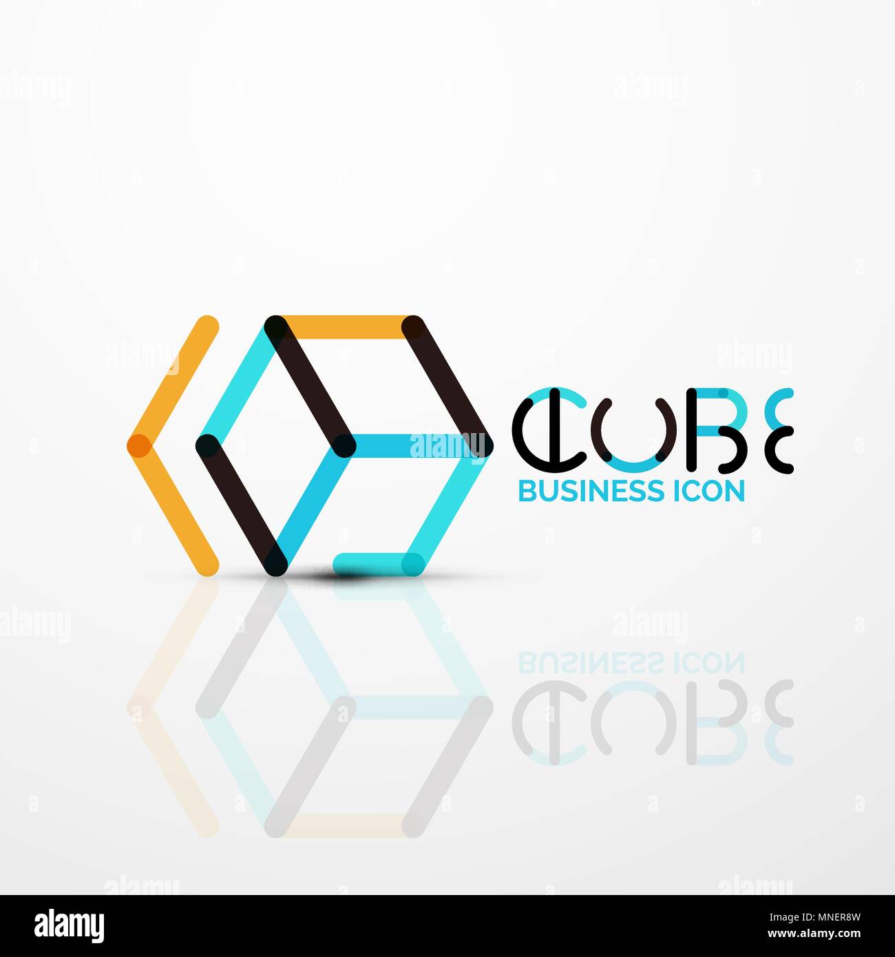 Cube idea concept logo, line. Cube idea concept logo, line design ...
