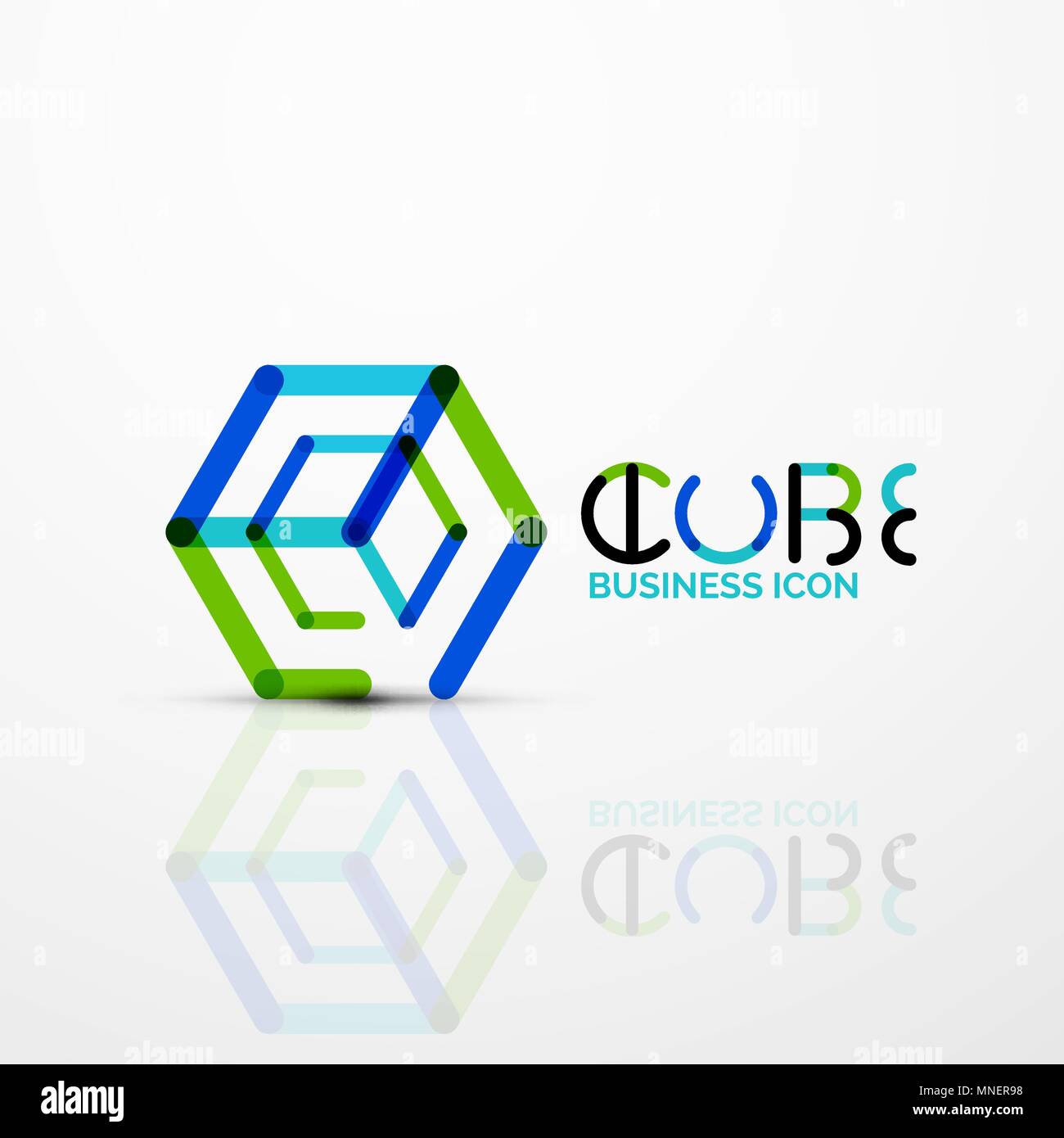 Cube idea concept logo, line. Cube idea concept logo, line design ...