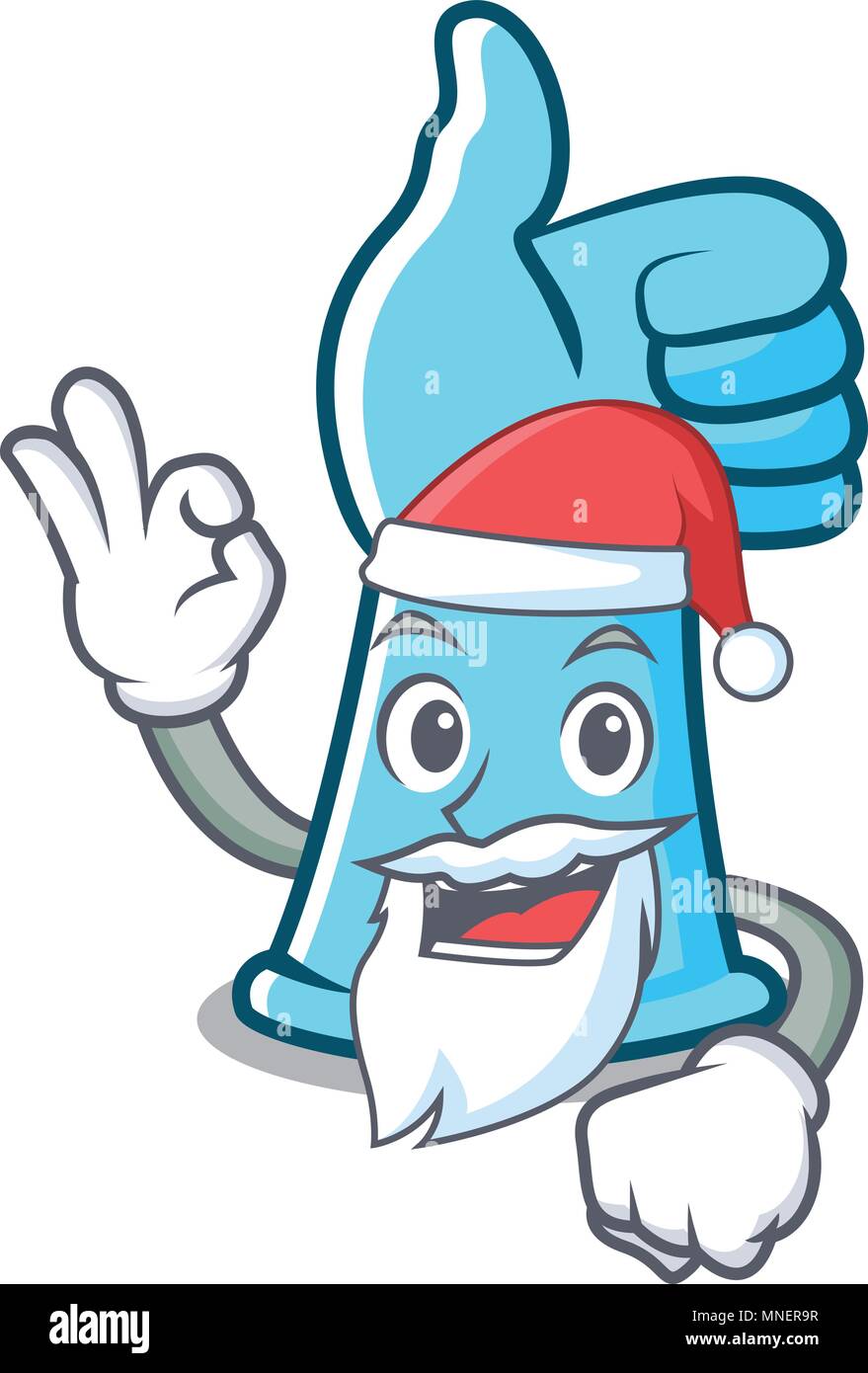 Santa rubber gloves mascot cartoon Stock Vector Image & Art - Alamy