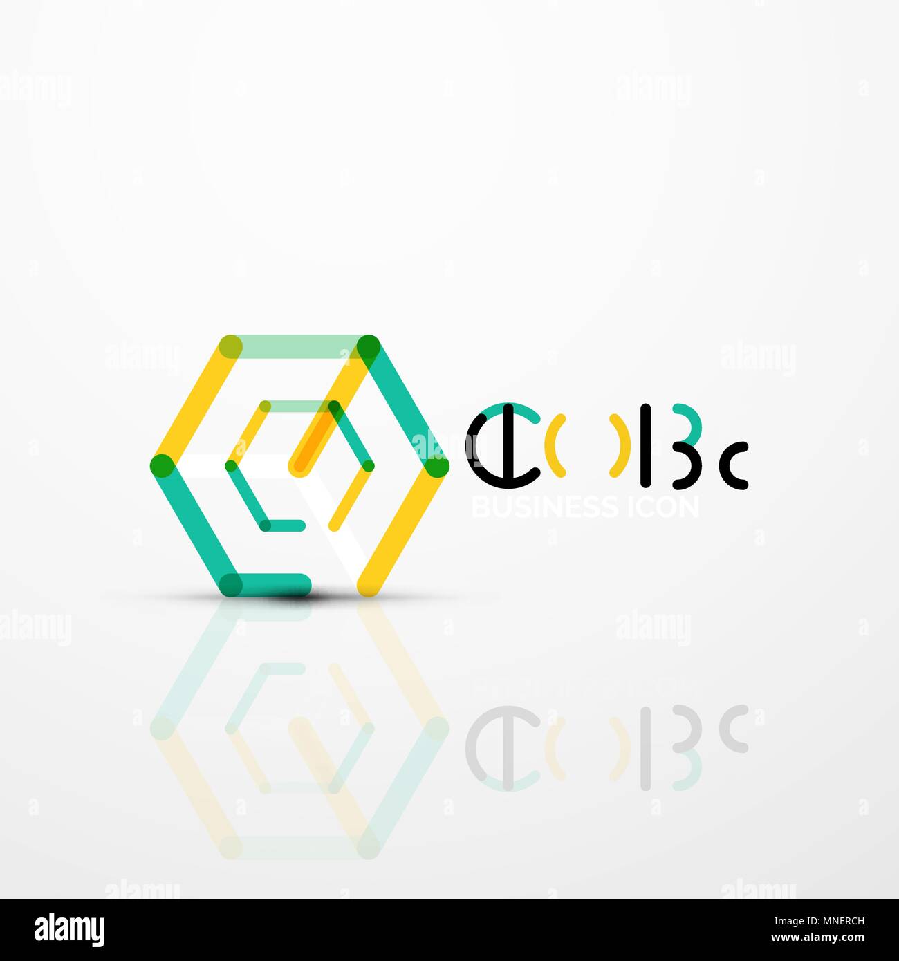 Cube idea concept logo, line. Cube idea concept logo, line design ...