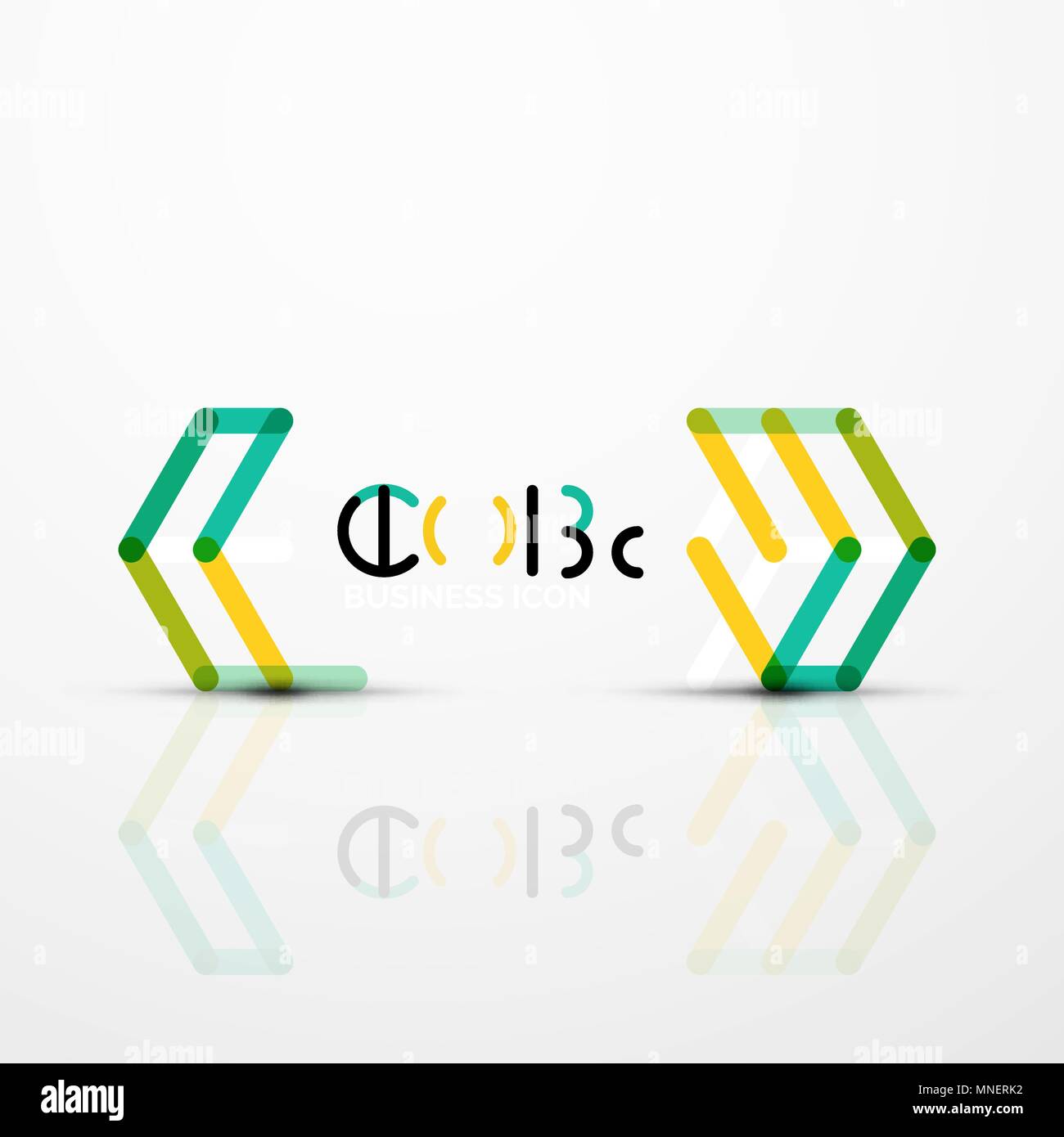 Cube idea concept logo, line. Cube idea concept logo, line design ...