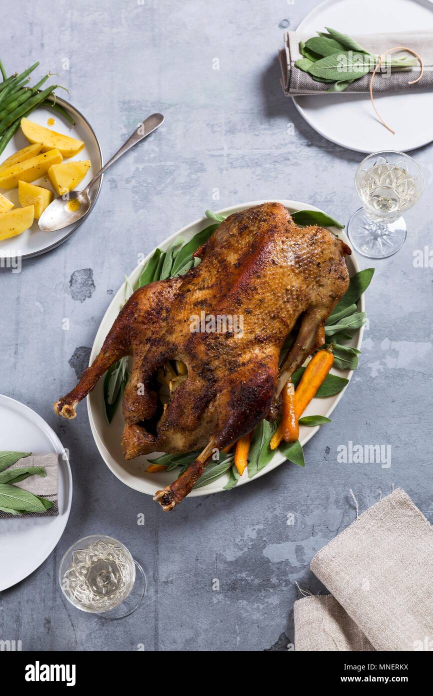 Whole oven ready goose hi-res stock photography and images - Alamy