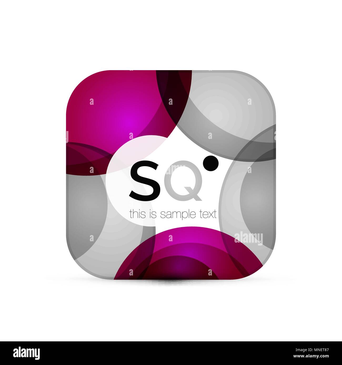 Vector square geometric abstract business emblem. Vector square ...