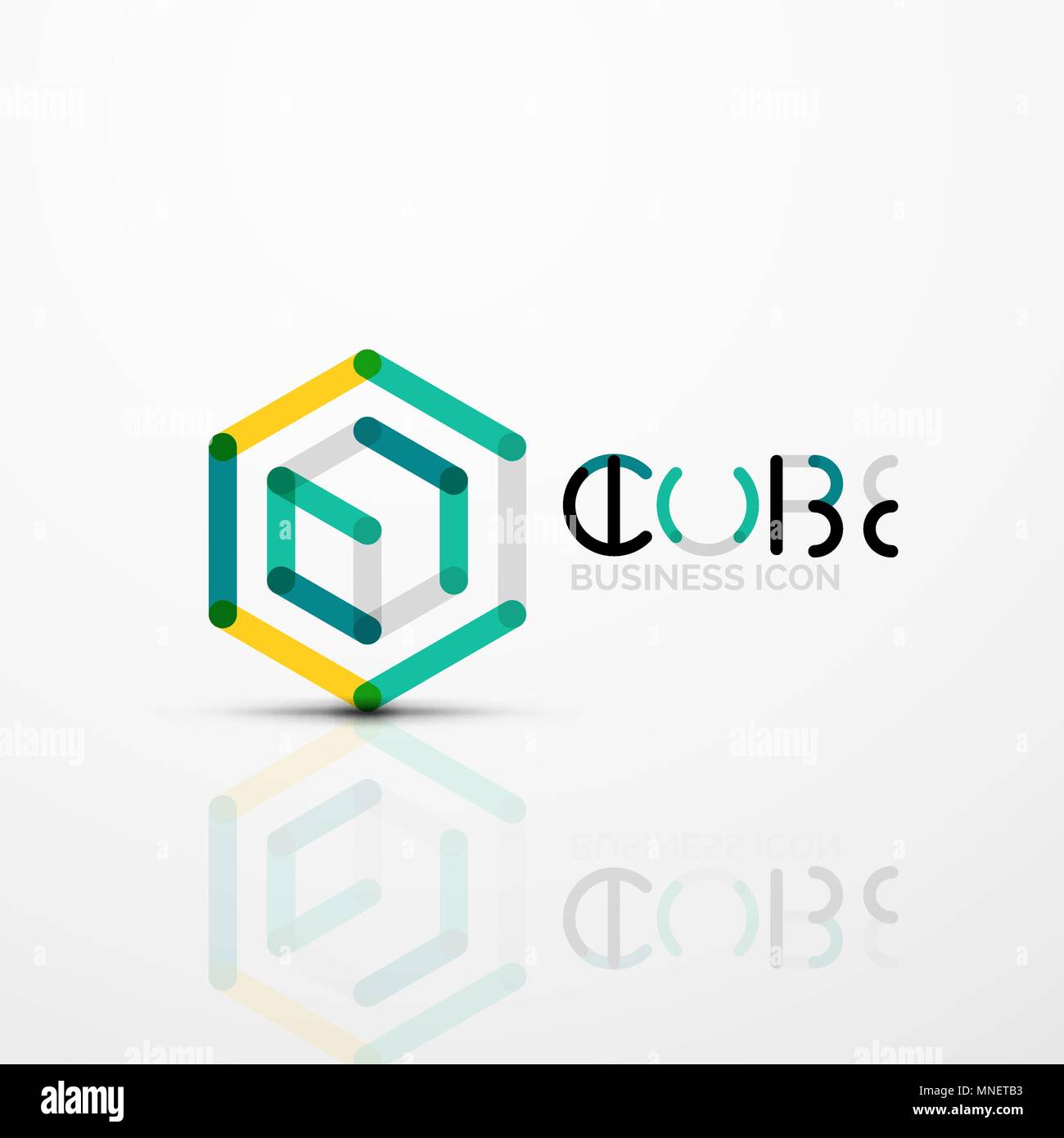 Cube idea concept logo, line. Cube idea concept logo, line design ...