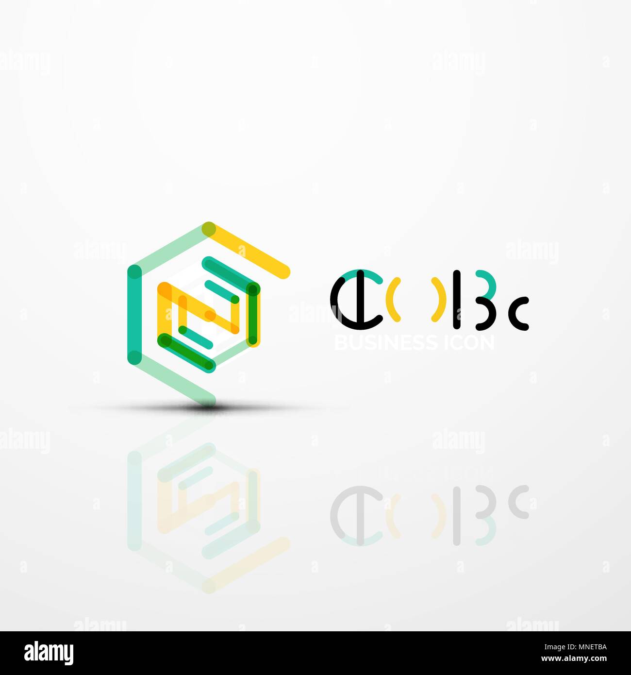 Cube idea concept logo, line. Cube idea concept logo, line design ...