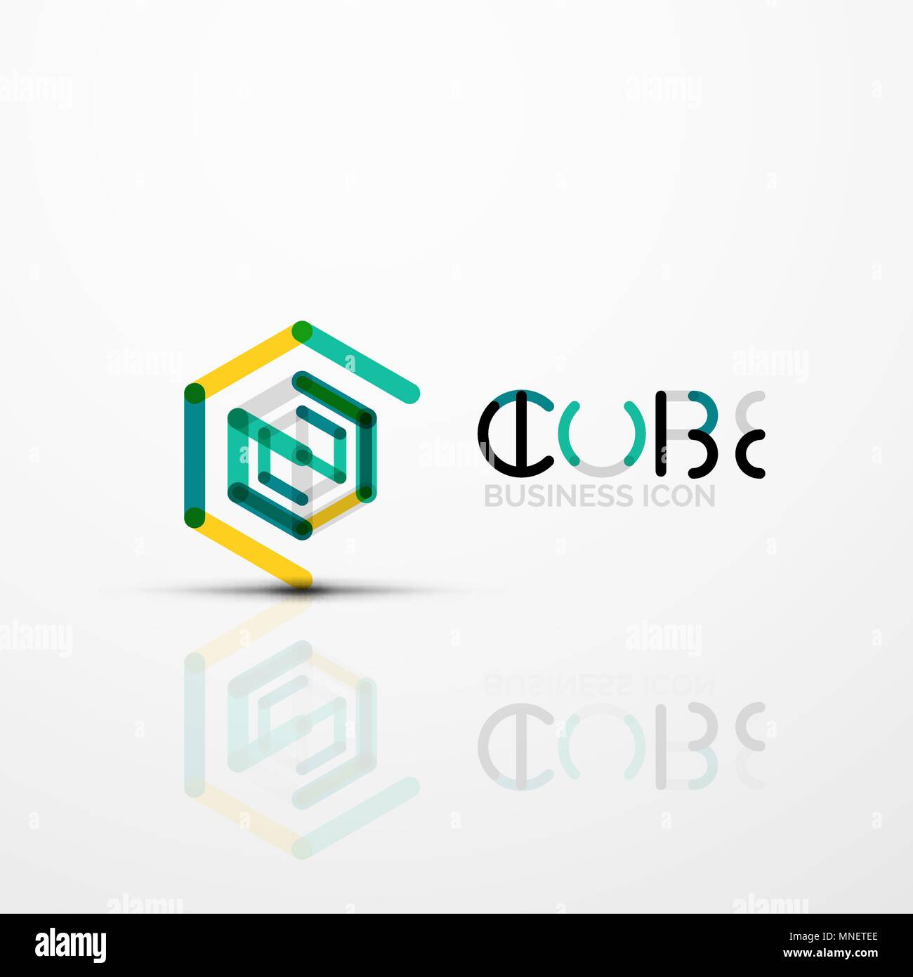 Cube idea concept logo, line. Cube idea concept logo, line design ...