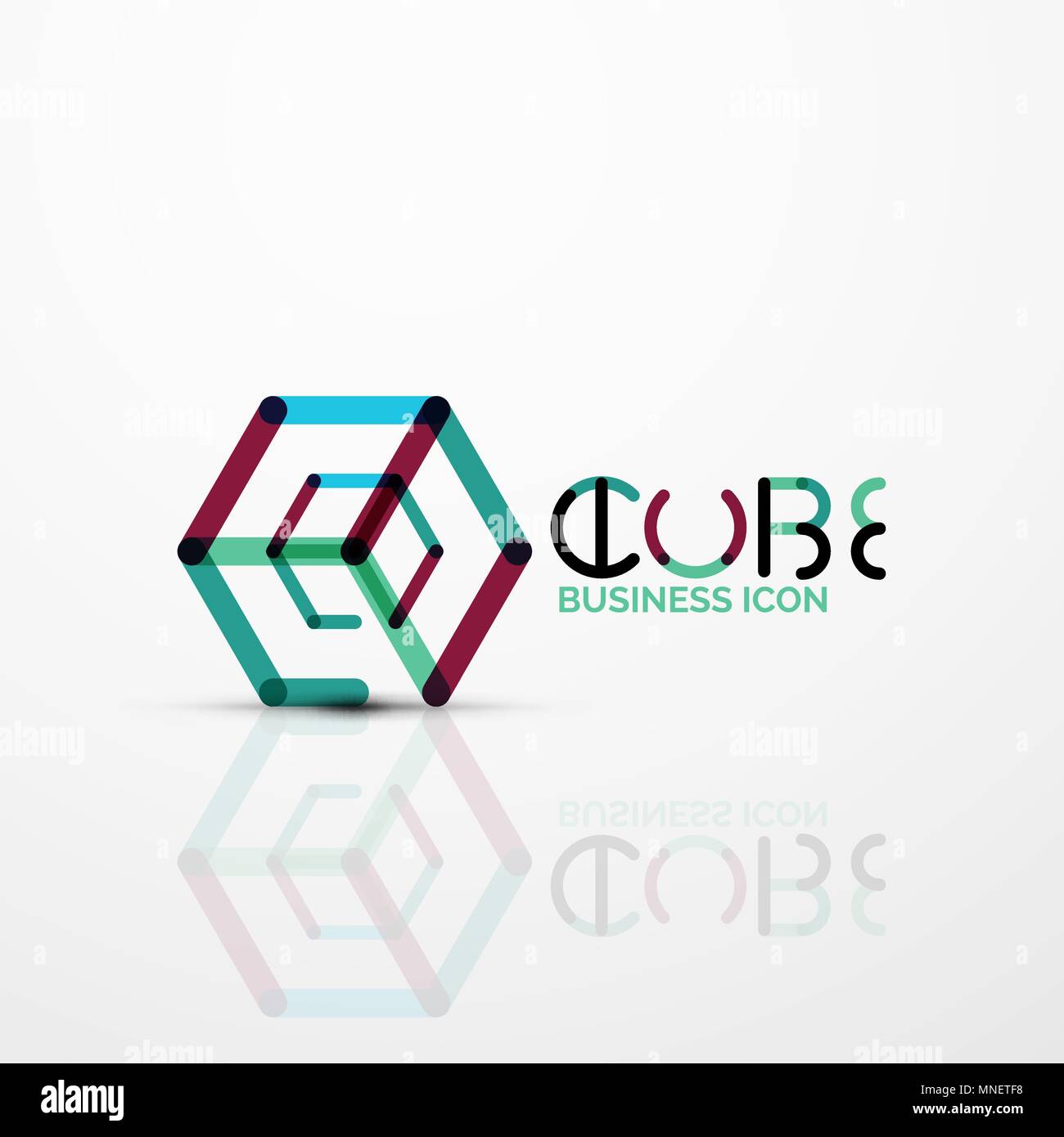 Cube idea concept logo, line. Cube idea concept logo, line design ...