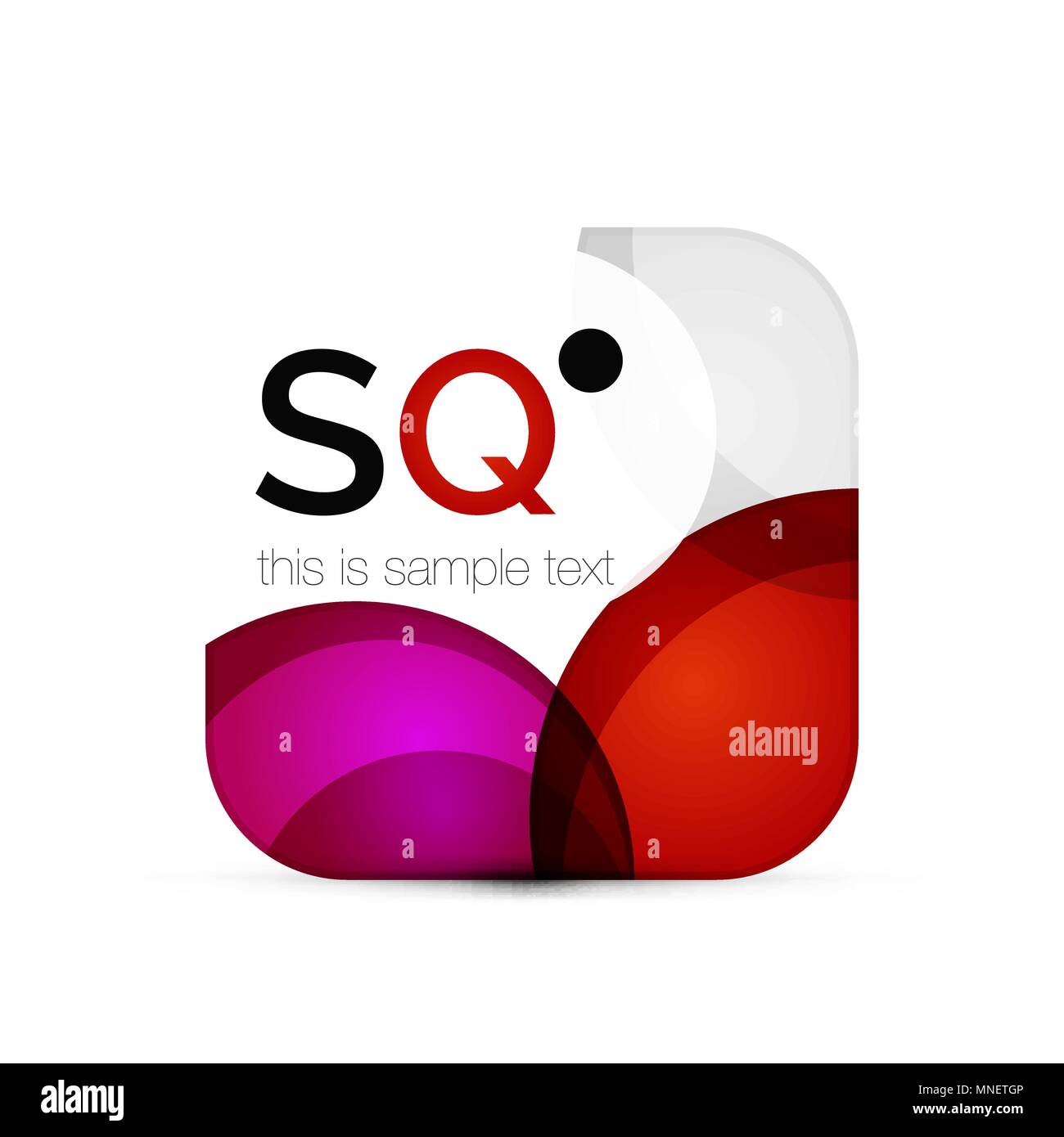 Vector square geometric abstract business emblem. Vector square ...