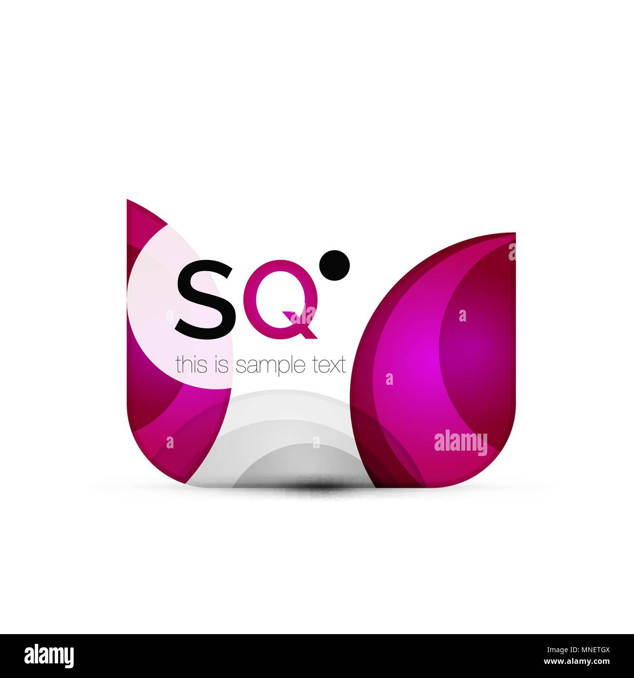 Vector square geometric abstract business emblem. Vector square ...