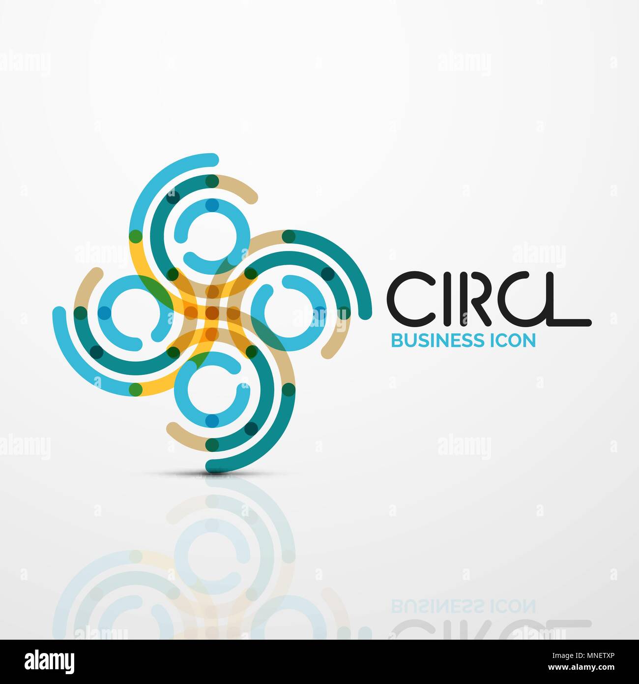 Abstract swirl lines symbol, circle logo icon. Abstract swirl lines ...