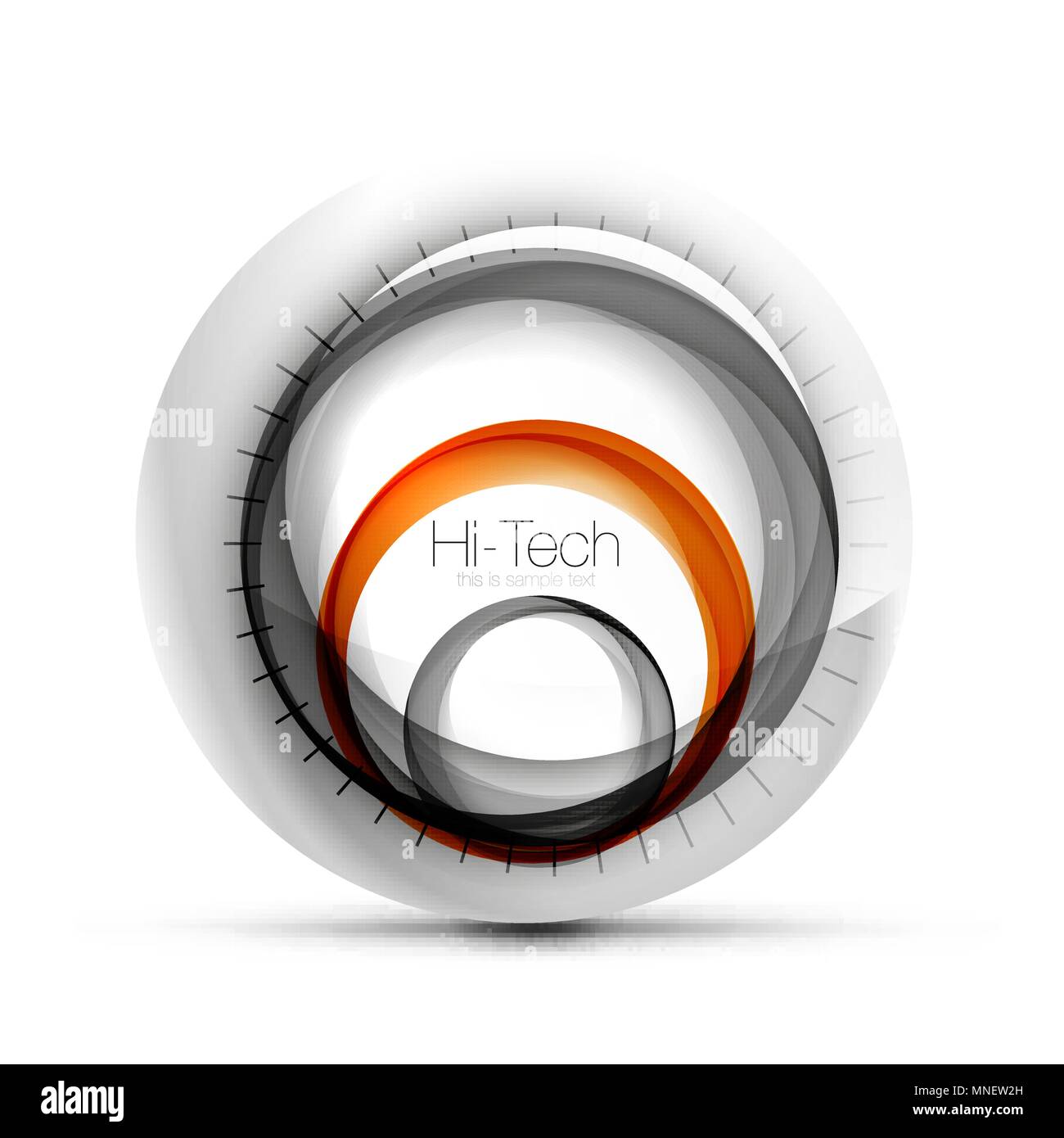 Digital techno sphere web banner, button or icon with text. Glossy ...