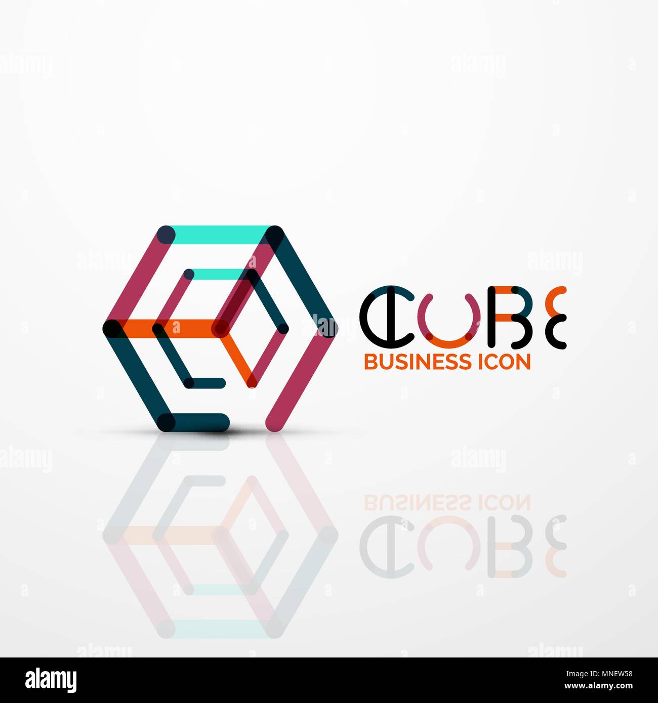 Cube idea concept logo, line. Cube idea concept logo, line design ...
