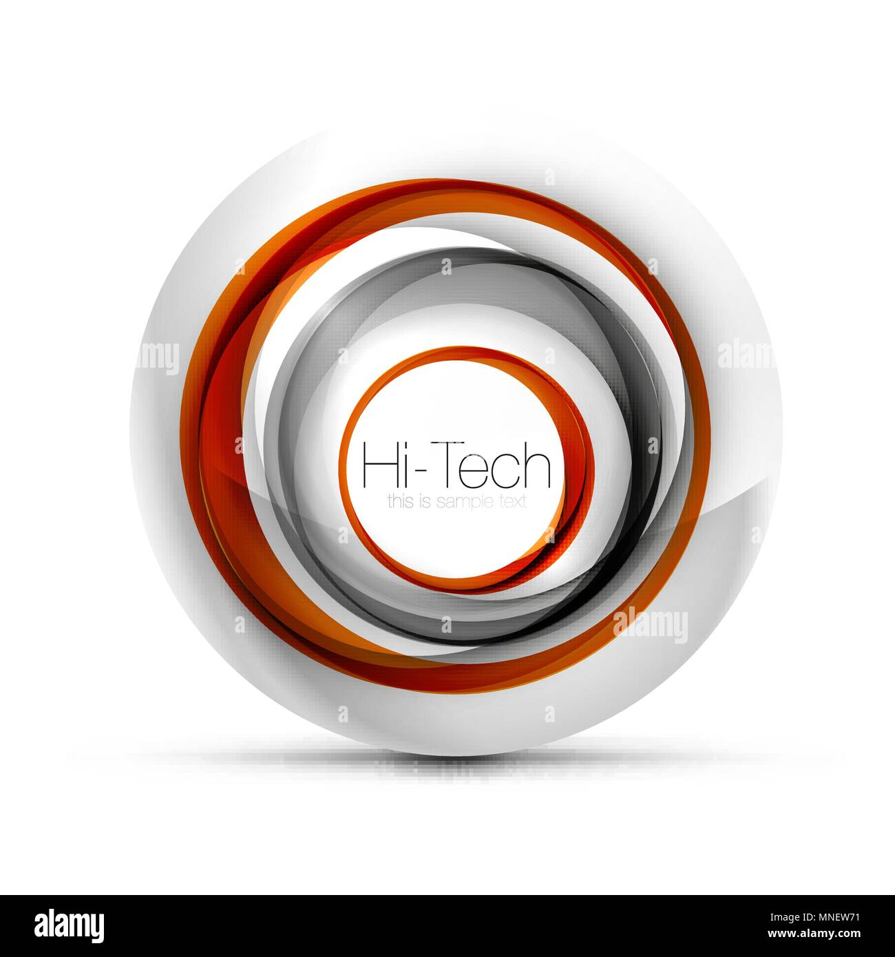 Digital techno sphere web banner, button or icon with text. Glossy ...