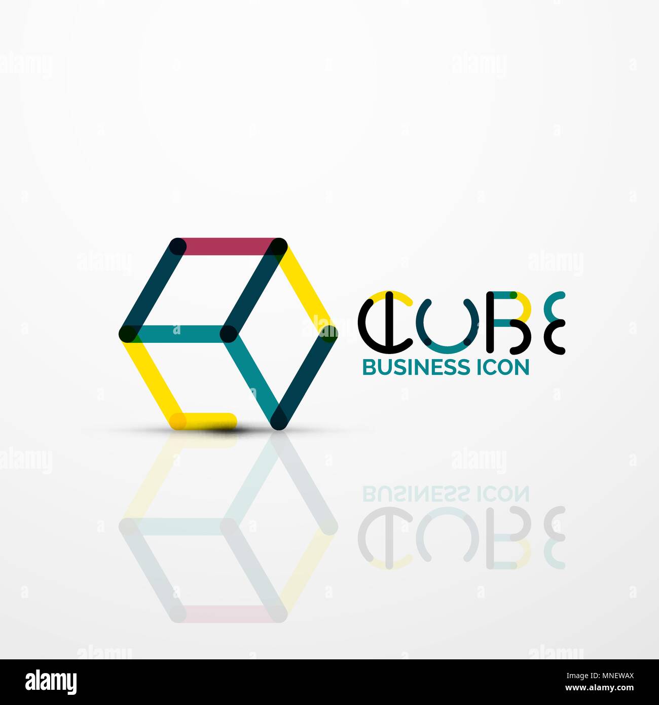 Cube idea concept logo, line. Cube idea concept logo, line design ...