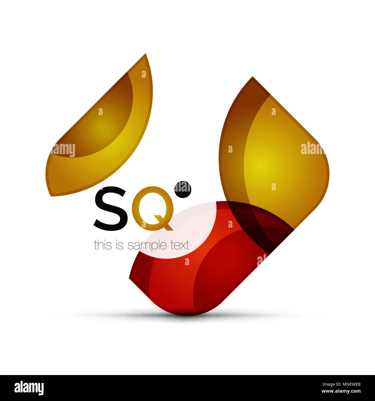 Vector square geometric abstract business emblem. Vector square ...