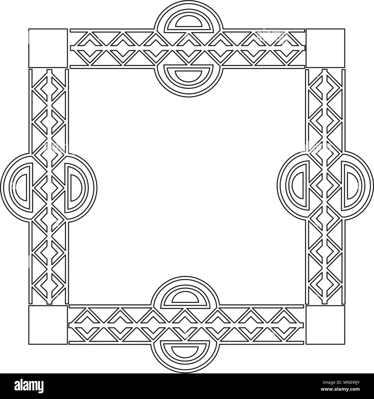 art deco frame elegant decorative square style Stock Vector Image & Art ...