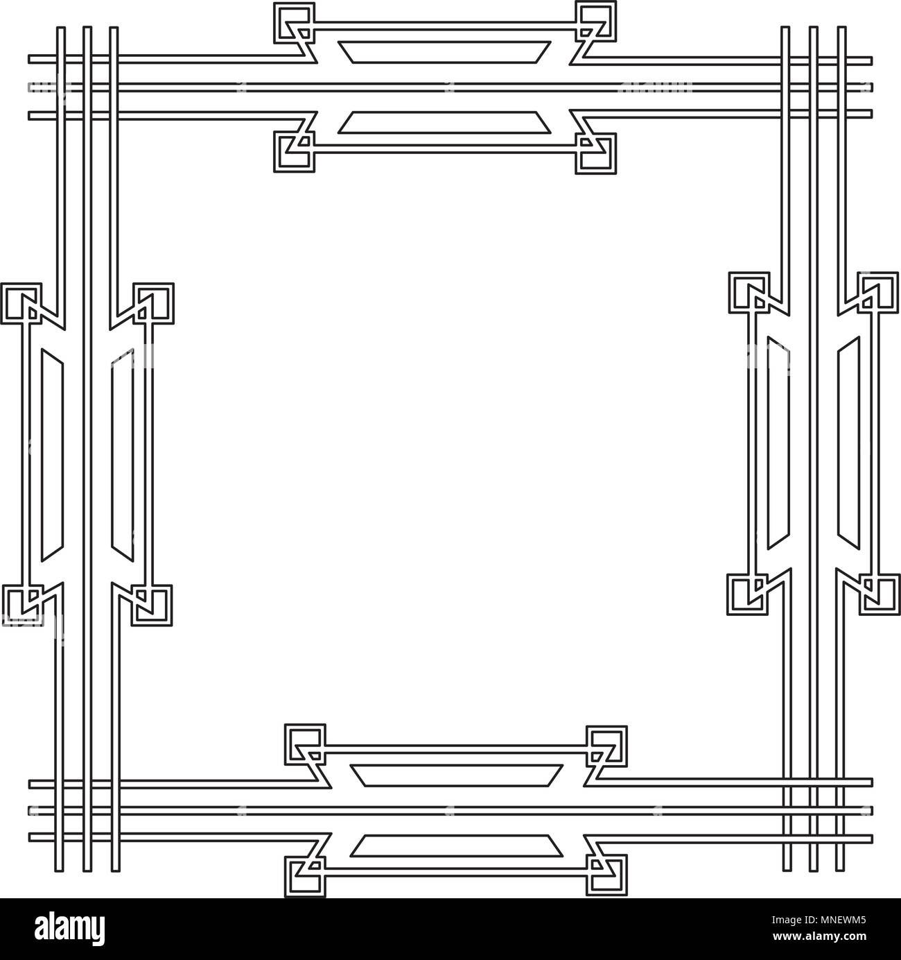 art deco frame elegant decorative square style Stock Vector Image & Art ...