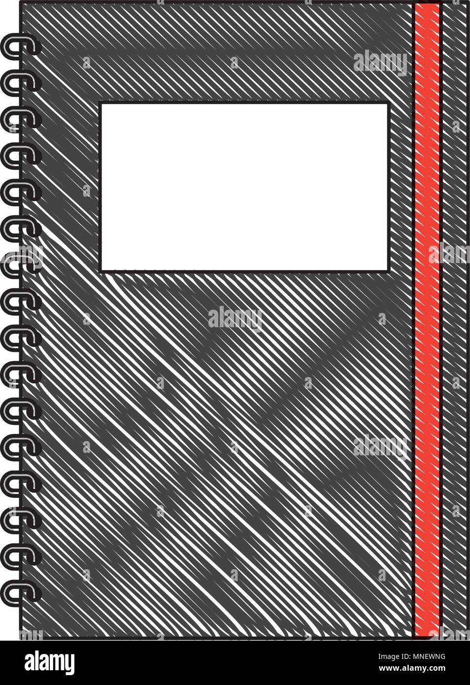 Opened blank notepad spiral Stock Vector Images - Alamy