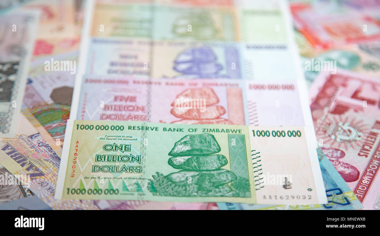 Banknotes of Zimbabwe after hyperinflation Stock Photo - Alamy