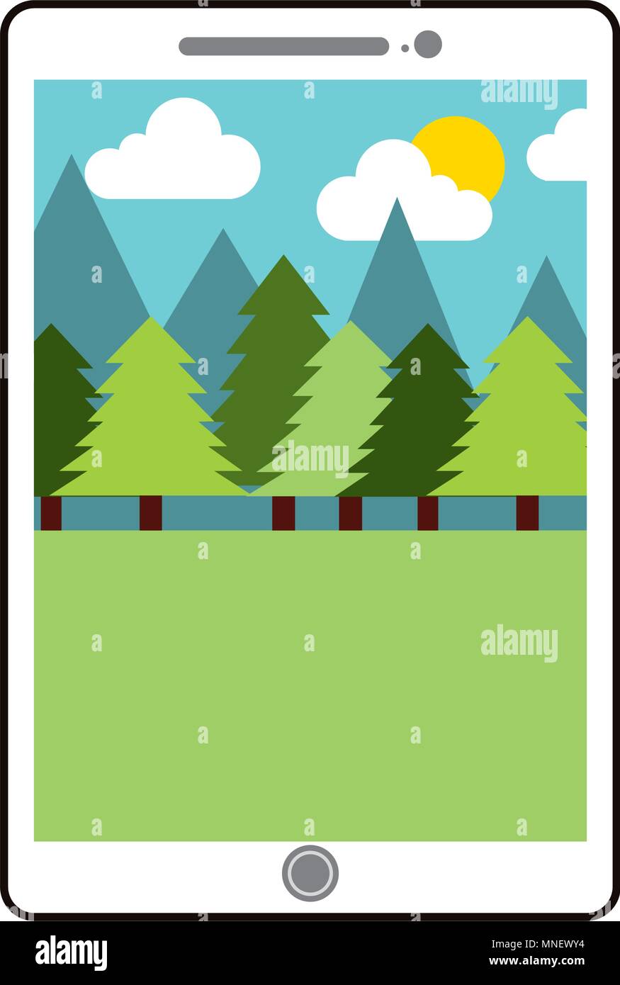 smartphone wallpaper forest trees natural Stock Vector Image & Art - Alamy