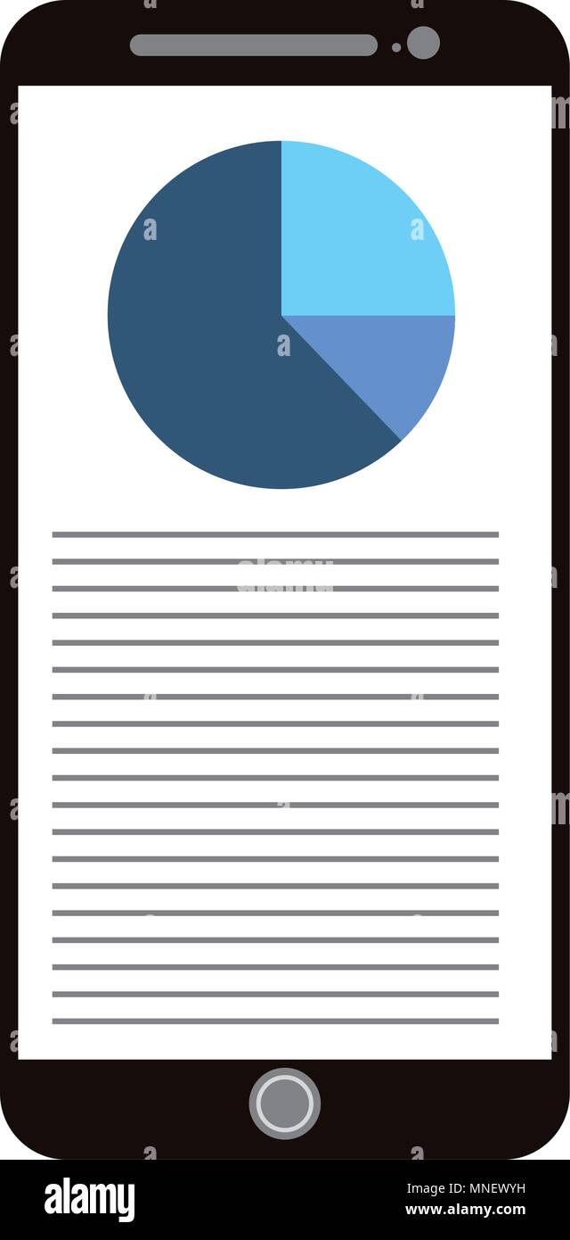 smartphone with document report chart diagram Stock Vector Image & Art ...