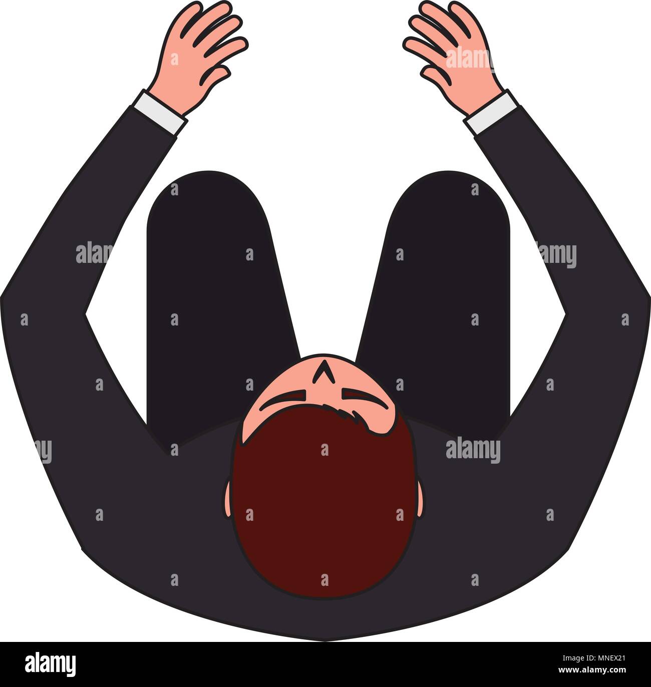 Man sitting from above Stock Vector Images - Alamy