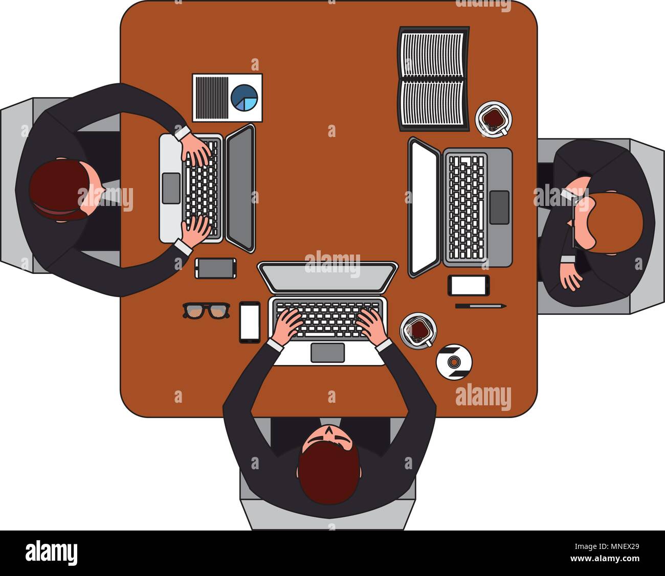 Data center top view Stock Vector Images - Alamy