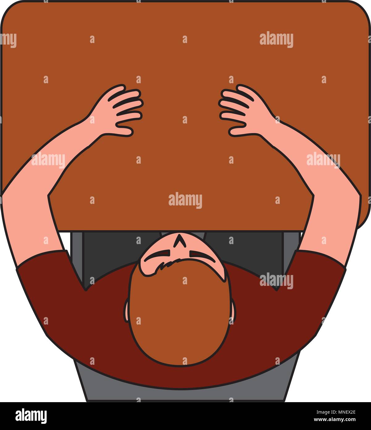 Top view men worker Stock Vector Images - Alamy