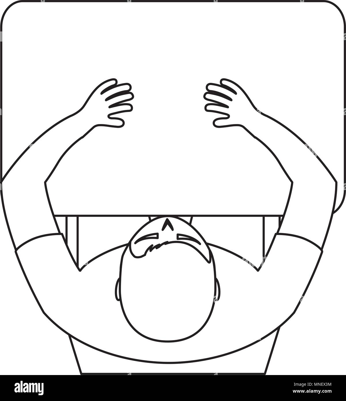 Man sitting aerial Stock Vector Images - Alamy