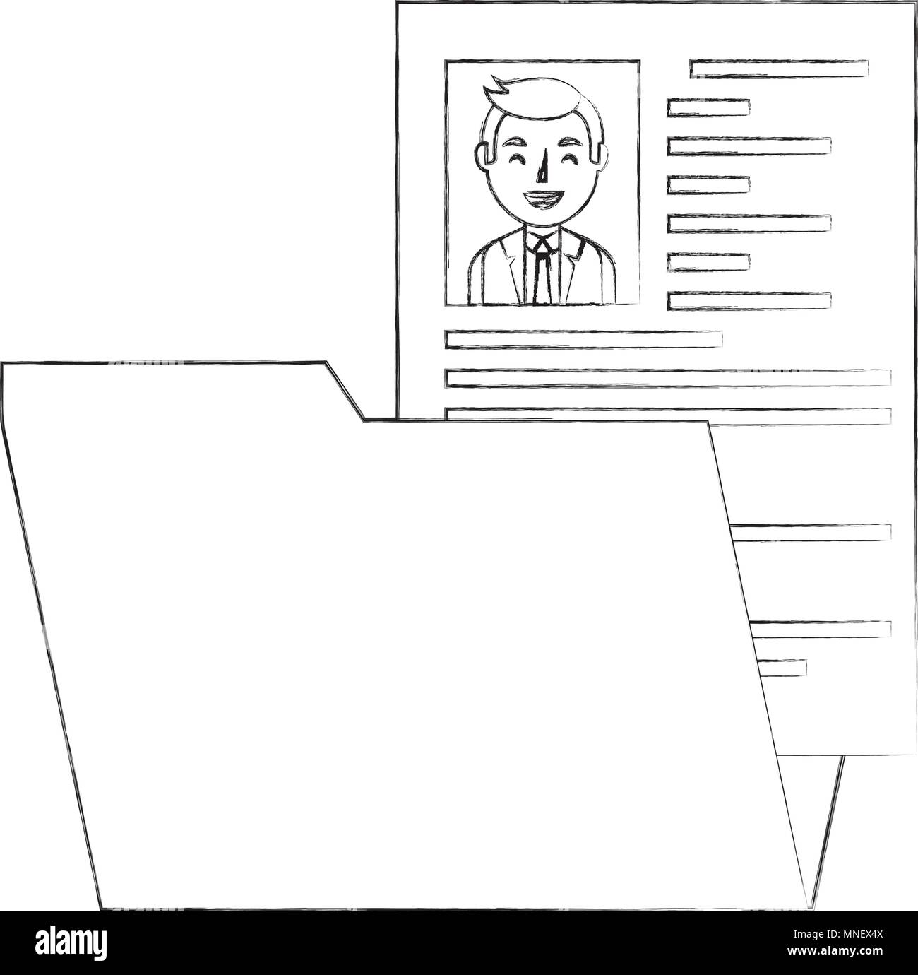 folder with curriculum vitae and photo of man isolated icon Stock ...