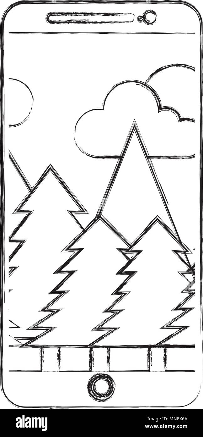 Display screen pine Stock Vector Images - Alamy