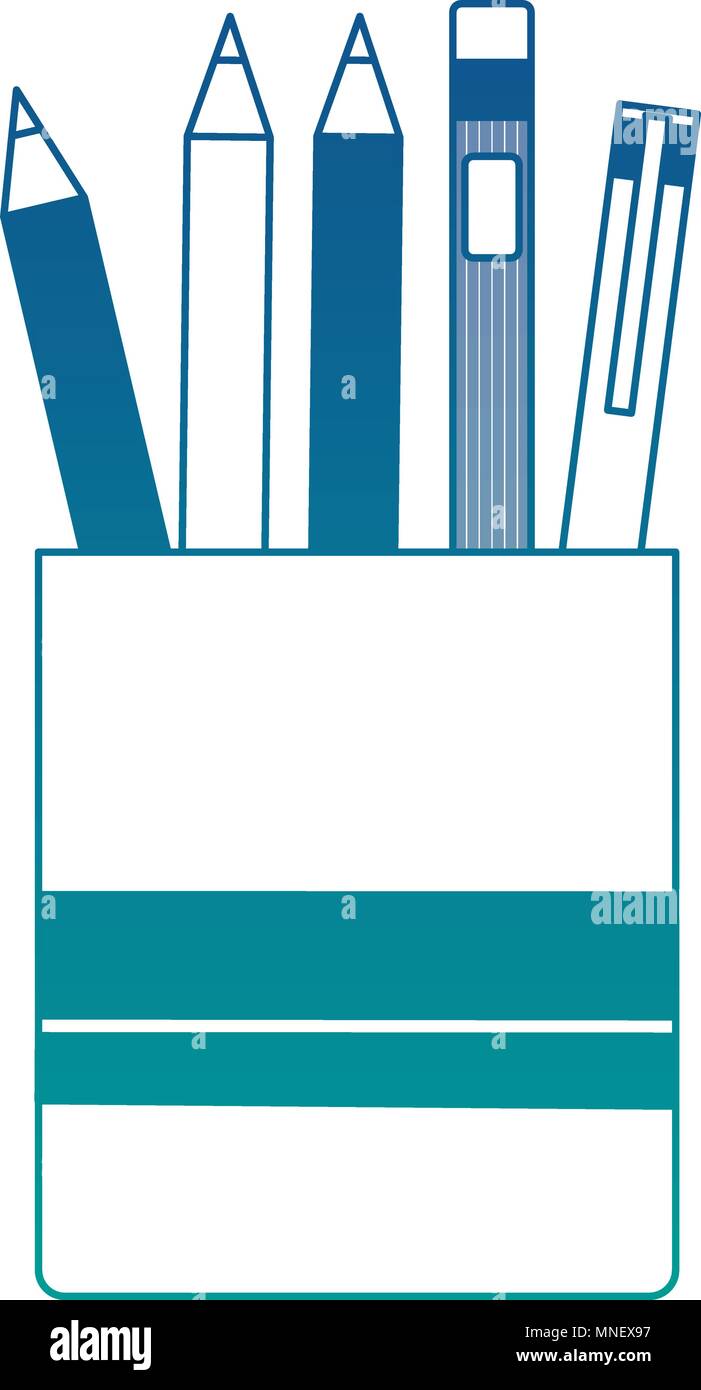 pencil holders isolated icon Stock Vector Image & Art - Alamy