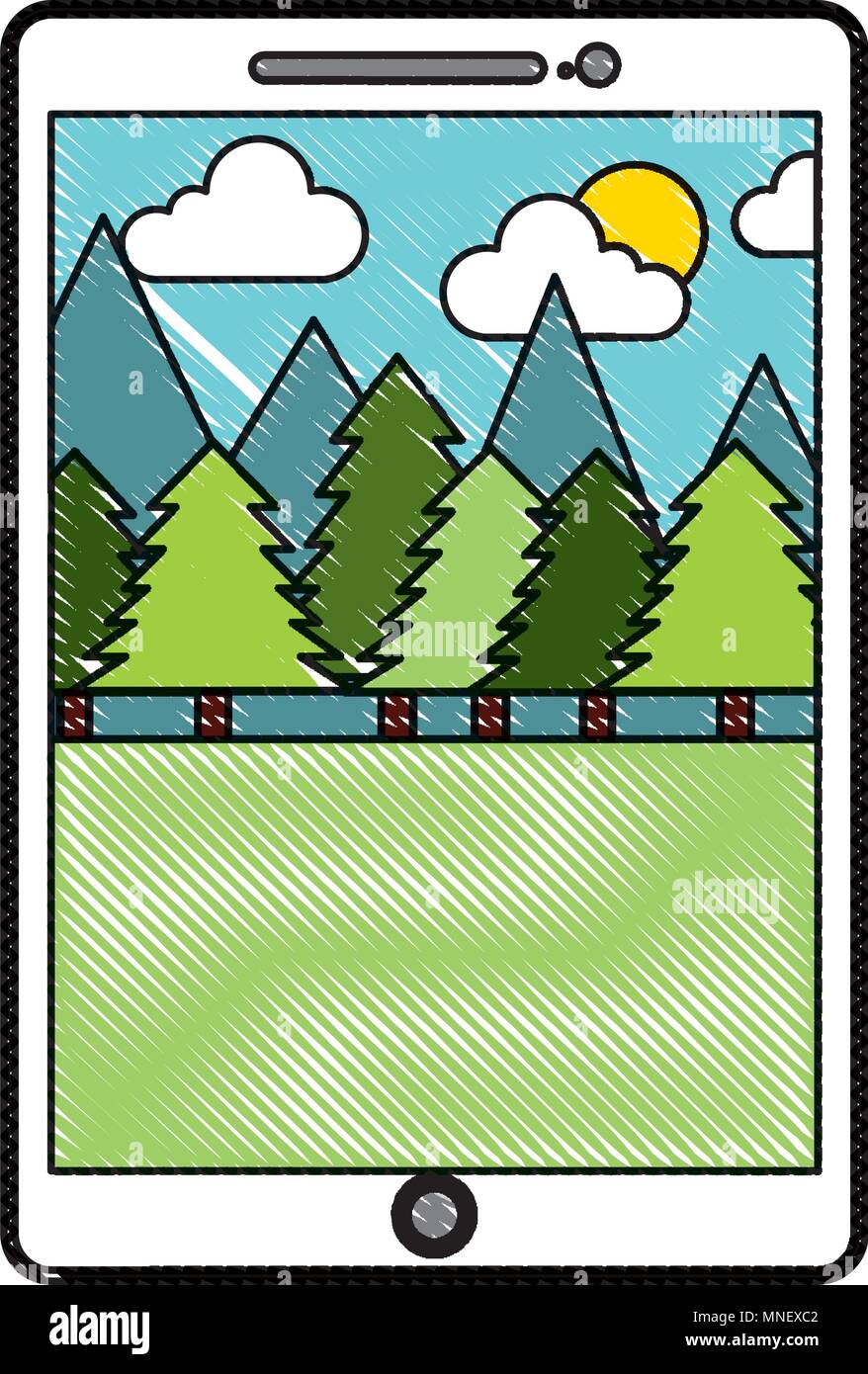 smartphone wallpaper forest trees natural Stock Vector Image & Art - Alamy