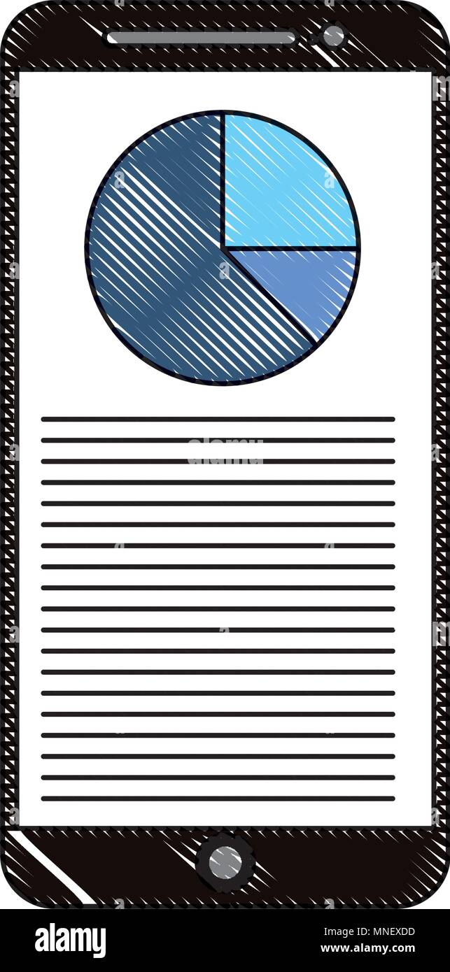 smartphone with document report chart diagram Stock Vector Image & Art ...