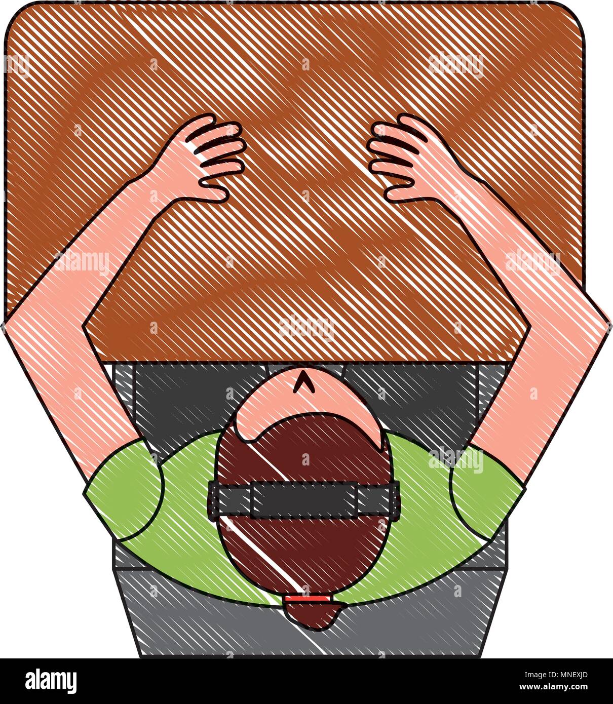 office workplace business woman working desk top view Stock Vector ...