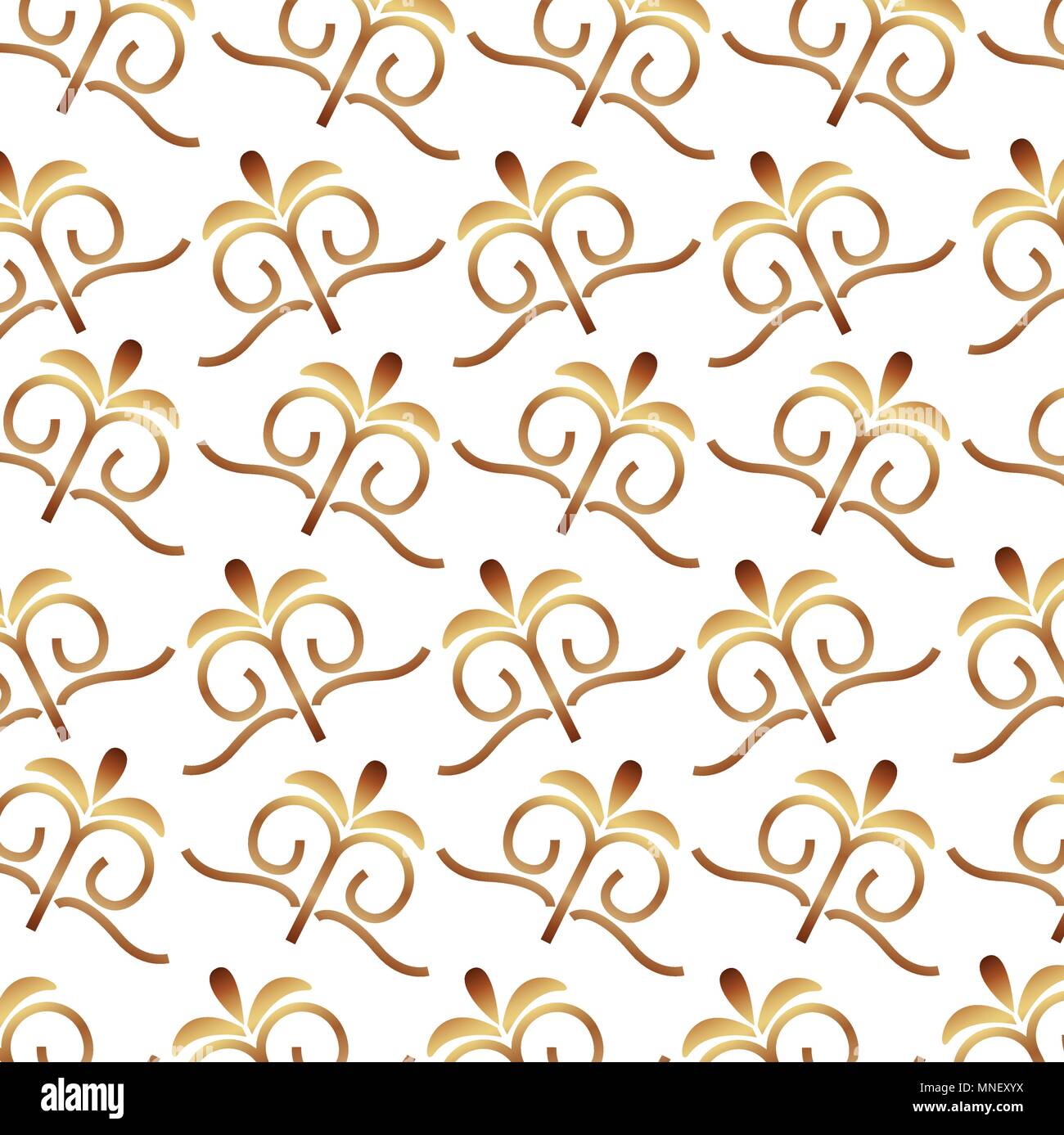 decorative swirl luxury golden filigree pattern Stock Vector Image ...