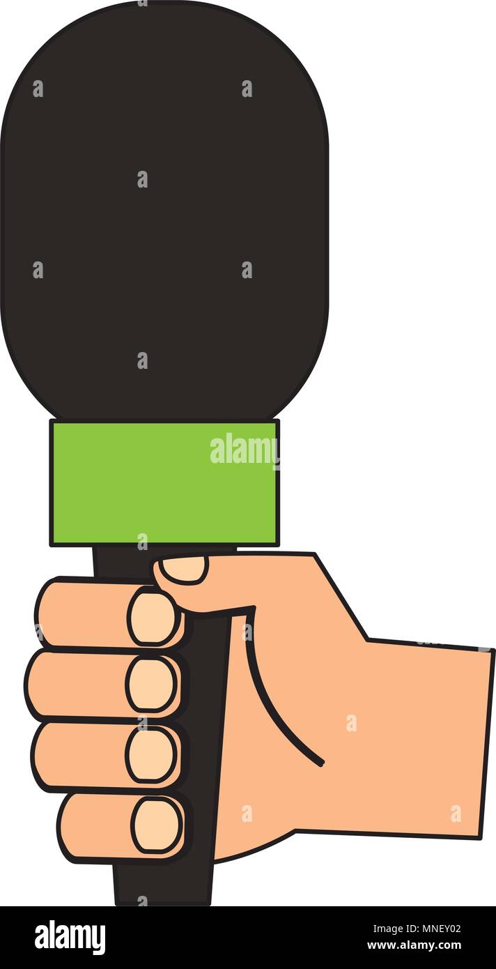 hand with press microphone Stock Vector Image & Art - Alamy