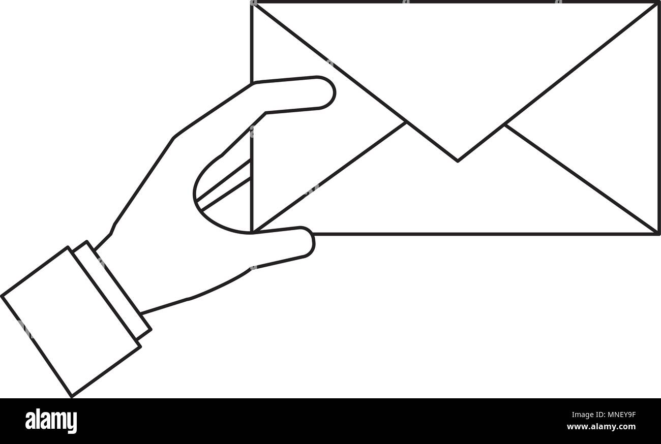 Post envelope hand man Stock Vector Images - Alamy