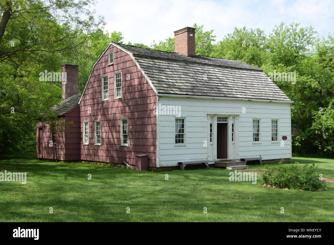 Old Restored Home Single Family Single Level on a Sunny Summer Day ...