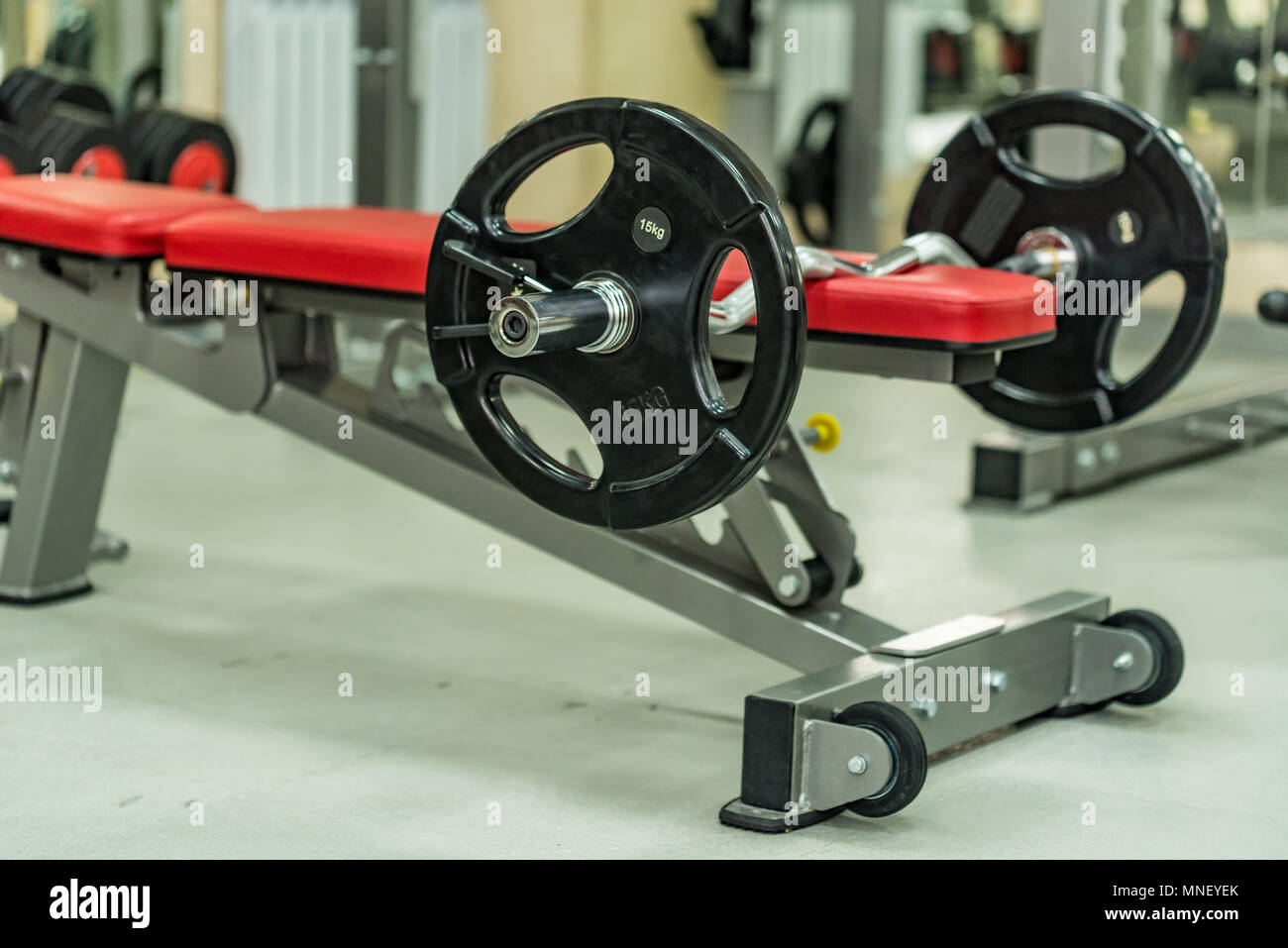 Fitness dumbbell and barbell weight plates Stock Photo - Alamy