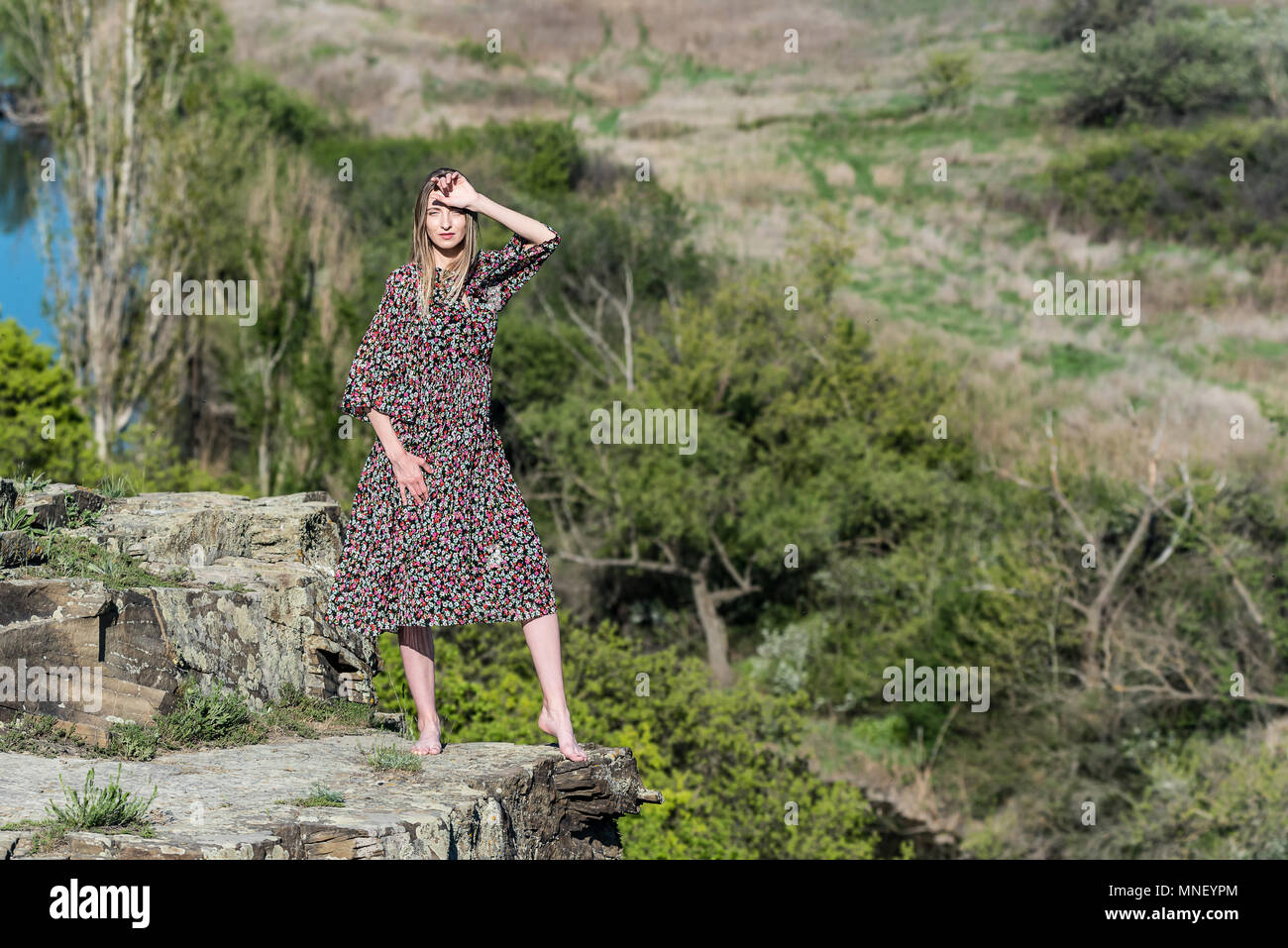 Female model poses on outdoor hi-res stock photography and images - Alamy