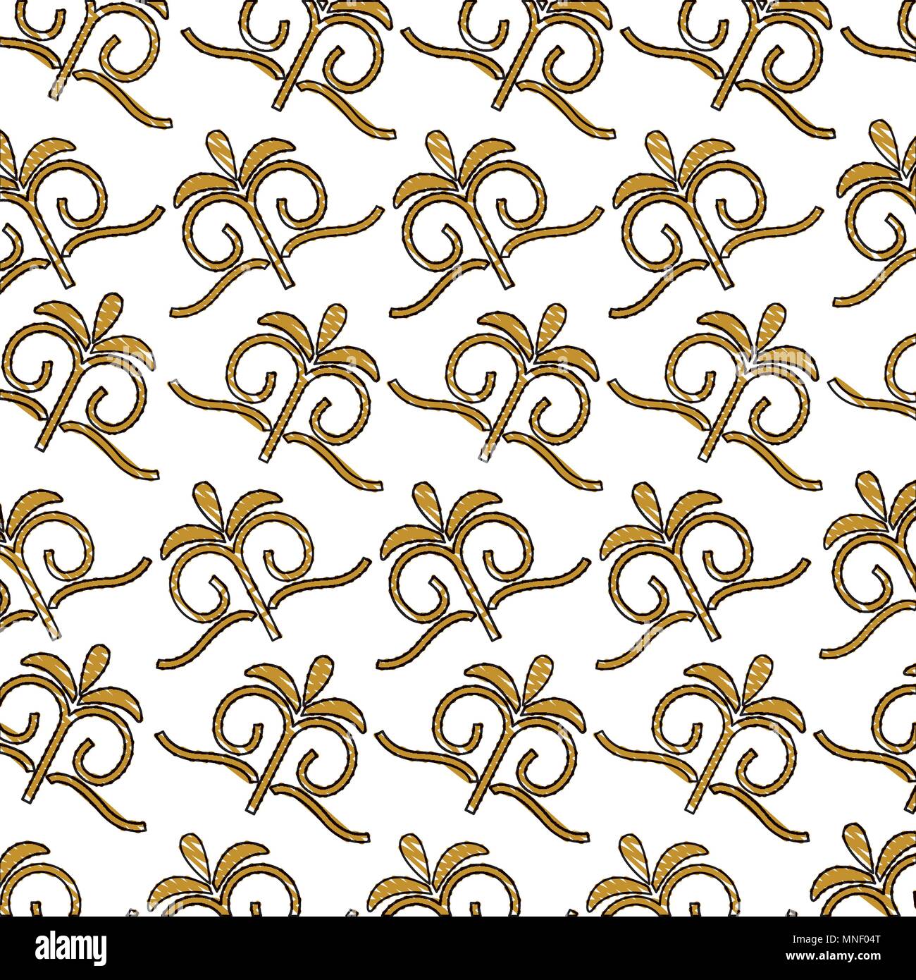 decorative swirl luxury golden filigree pattern Stock Vector Image ...