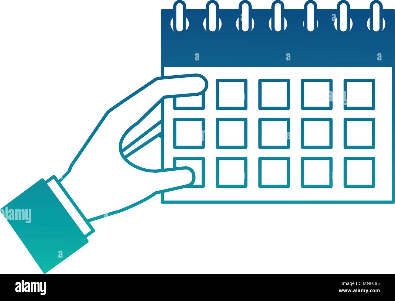 hand with calendar reminder Stock Vector Image & Art - Alamy