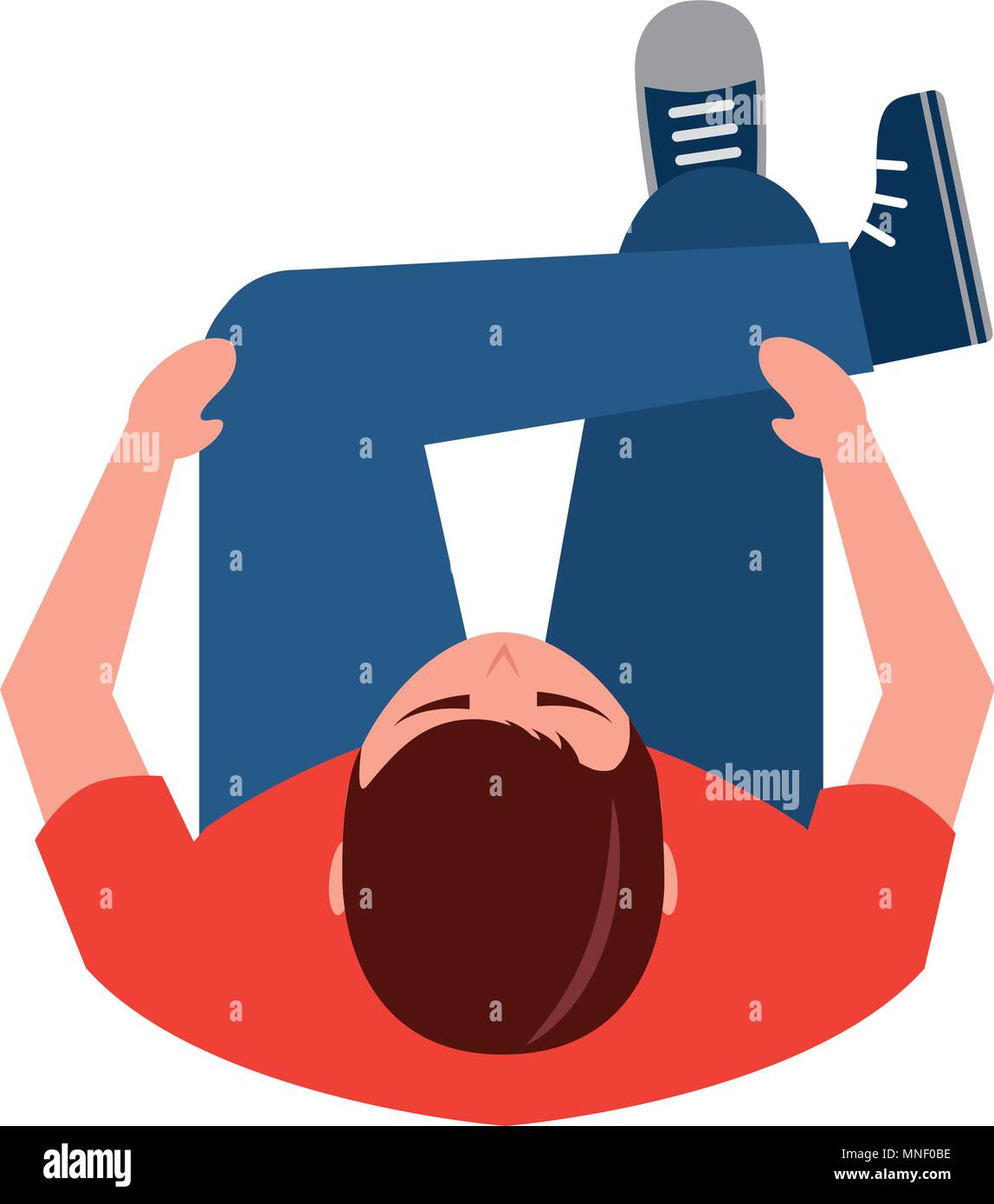 Sitting cross leg Stock Vector Images - Alamy