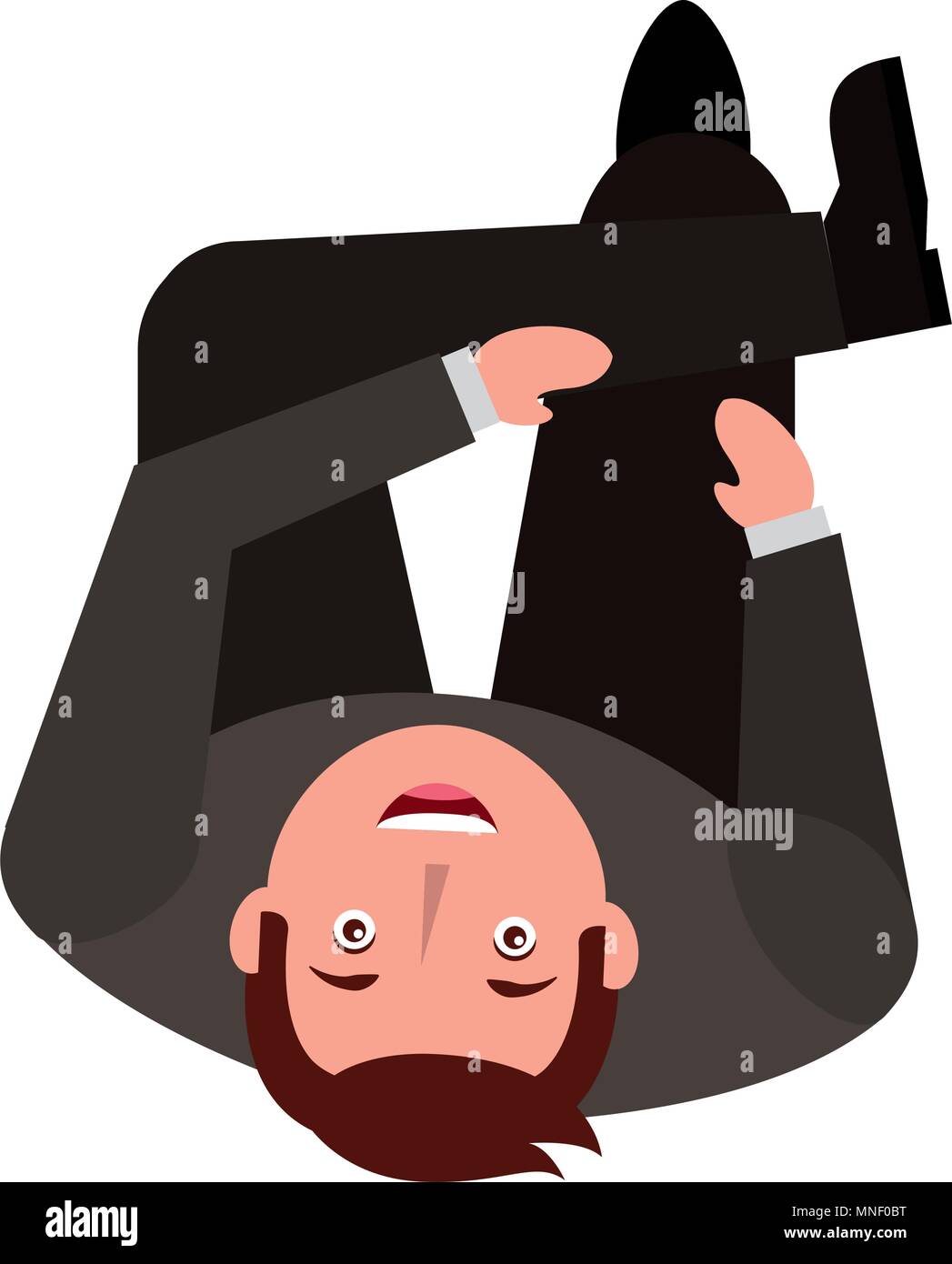 aerial view of man sitting with cross leg Stock Vector Image & Art - Alamy